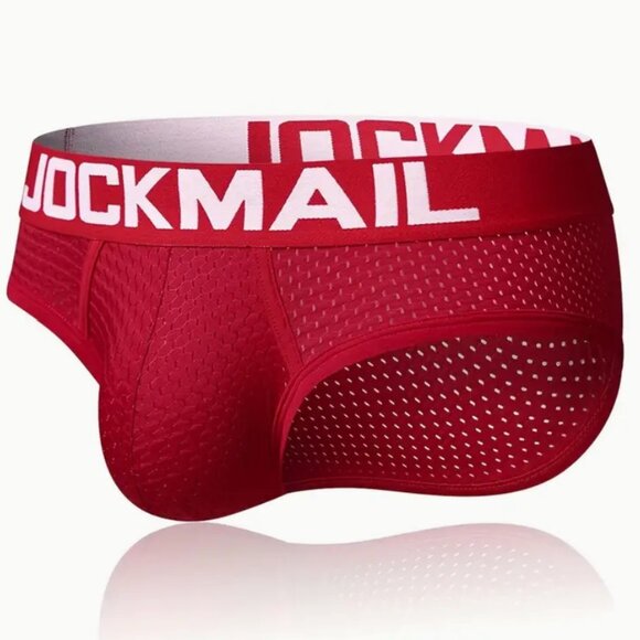 Jockmail | Underwear & Socks | Jockmail Low Rise Waist Mesh Red Brief ...
